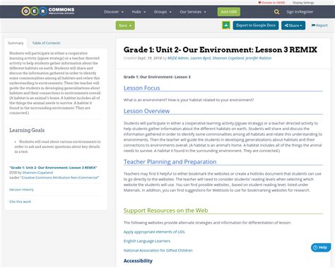 Grade 1 Unit 2 Our Environment Lesson 3 Remix Oer Commons