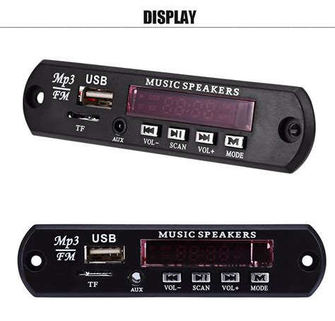 автомобильный цифровой светодиодный Mp3-плеер с Fm-радио USB TF AUX с ...