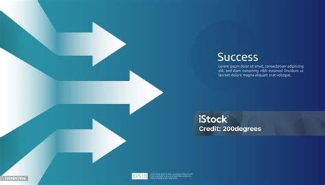 비즈니스 화살표는 프레젠테이션 또는 웹 배너 템플릿의 성장 및 성공 개념에 대한 방향 배경을 타겟팅합니다 금융 비전 목표 벡터 일러스트레이션 납에 대한 스톡 벡터 아트 및