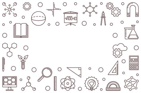 Stem Vector Horizontal Frame Vector Concept Outline Illustration Stock Illustration Download