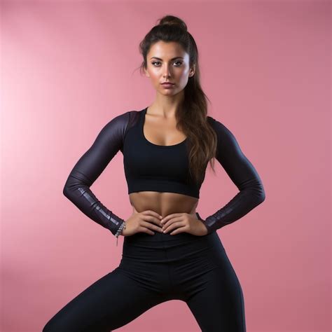 Premium Ai Image Photo Athletic Woman With Fitness Sportswear