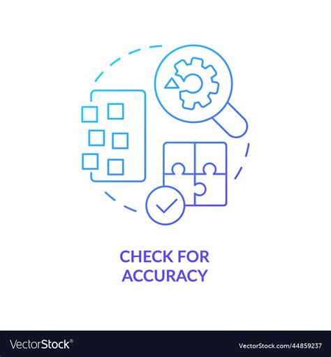 Check For Accuracy Blue Gradient Concept Icon Vector Image