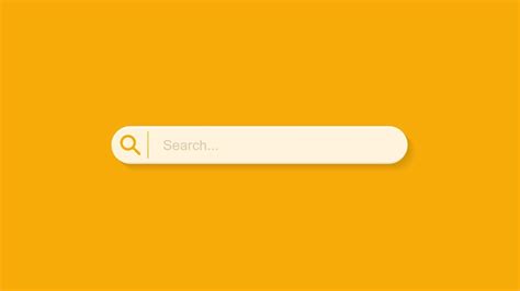 premium vector search bar design element on orange background browser button for website and