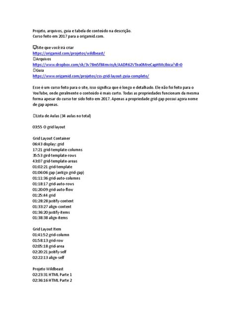 Css Grid Layout Curso Completo Pdf