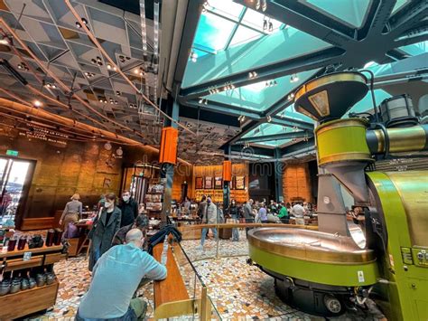 Inteiror Of The Starbucks Reserve In Milan Lombardy Italy Editorial