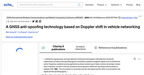 A Gnss Anti Spoofing Technology Based On Doppler Shift In Vehicle
