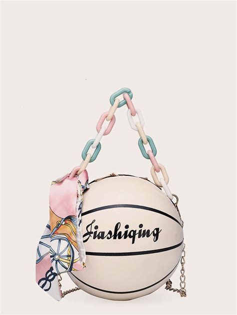 Bolso Con Cadena En Forma De Bola Con Pañuelo Al Azar Twilly Scarf