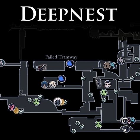 The Map To Deepnest Which Is Located In An Area With Many Different Things