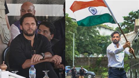 सुनील शेट्टी और शाहिद अफरीदी का याराना पूर्व पाक कप्तान ने अपने परिवार