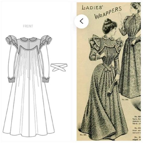 Mccalls 8304 1890s Dress Patterns 1900 Dress Pattern Tea Gown Pattern
