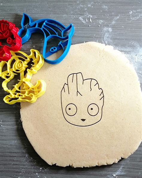 Stl File Groot Face Guardians Of The Galaxy Cookie Cutter・3d Printable