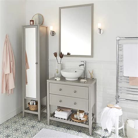 Goodhome Perma Grey Rectangular Wall Mounted Bathroom Mirror H70cm W