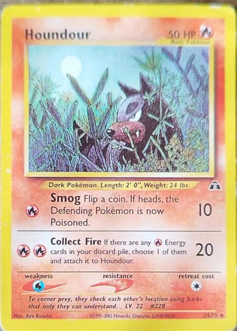 Pokémon Tcg Houndour 2475 Hp 50 Inglêsenglish Rararare Usada