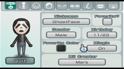 Ghostface Scream Mii 608 Youtube