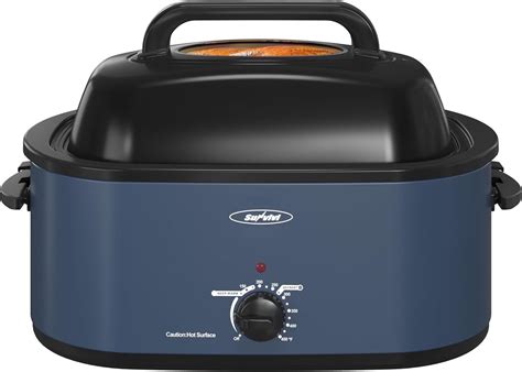 Superjoe 22 Quart Electric Roaster Oven With Self Basting Lid Turkey