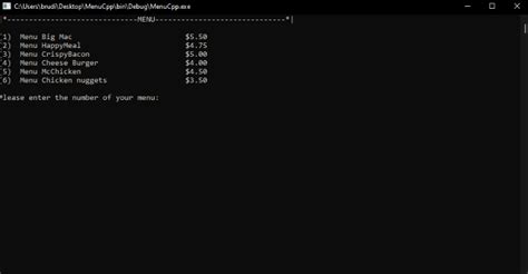 Github Rezonzz Menu Cpp A Restaraunt Menu System Made Using C