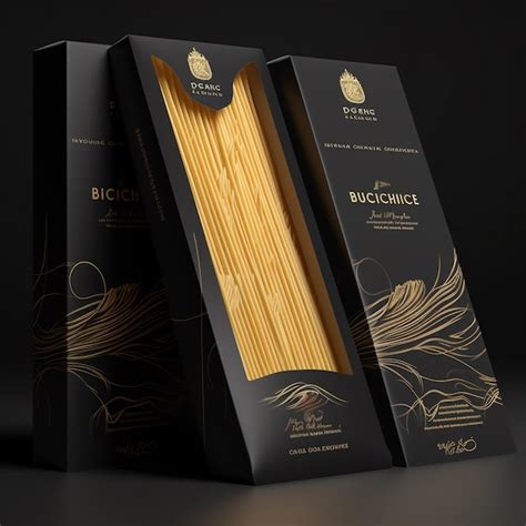 Premium AI Image Advertisement Style Pasta Packaging Design A Sleek And Modern Pasta Packaging