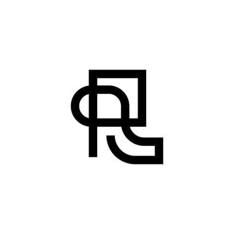 간단한 편지 R 로고 디자인 서식 파일 프리미엄 벡터
