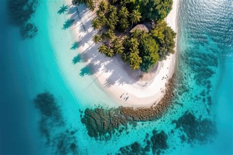 Premium Ai Image Photograph Of Tropical Island Aerial View White Sand