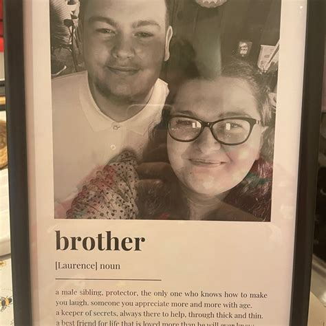 Personalised Brother Definition Print Wall Art Print Brother T Brother Print