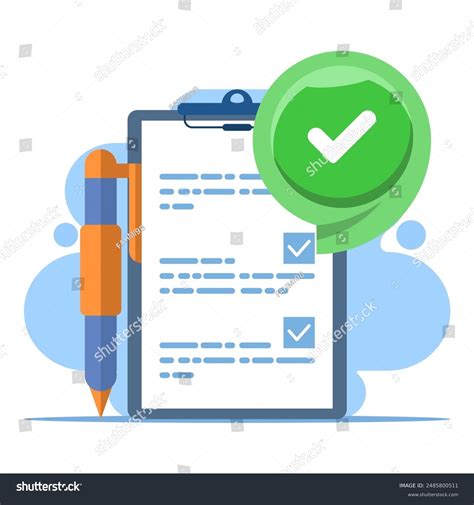 Completed Task Concept Check Mark All Stock Vector Royalty Free