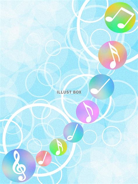 無料イラスト 白い音符壁紙画像水玉模様背景素材イラスト