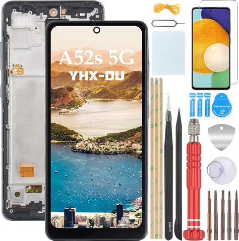 YHX OU 6 5 Schwarz Rahmen TFT Display Für Samsung Galaxy A52s 5G SM