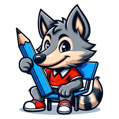 Premium Vector Aardwolf Mascot Vector Illustration On White Background