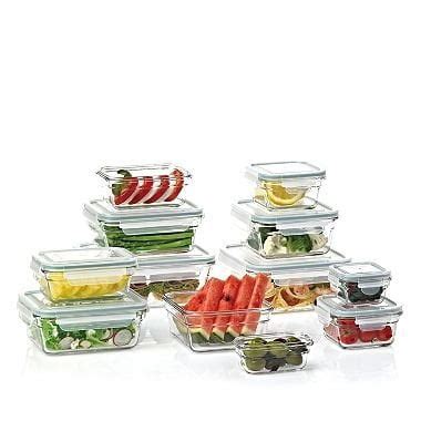 Glasslock Air Tight Glass Lunch Container Glass Food Storage Set 24