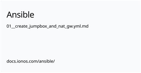 01 Create Jumpbox And Nat Gw Yml Md Ansible