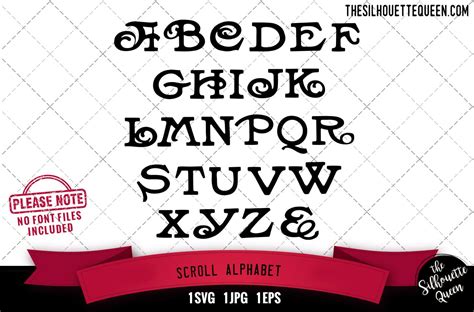 Scroll Alphabet Alphabets Abc Letters So Fontsy