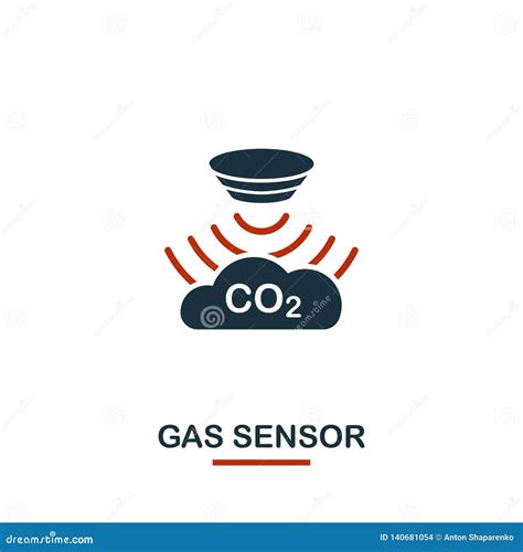 Gas Sensor Icon From Sensors Icons Collection Creative Two Colors Design Symbol Gas Sensor Icon