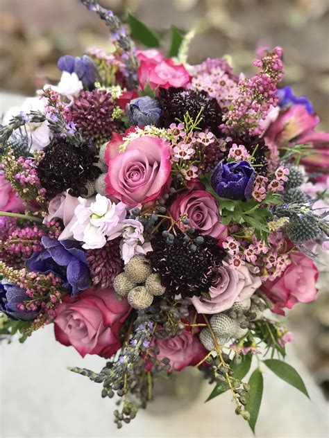 Romantic Bridal Bouquet Of Shade Of Lavender Very Aromatic With
