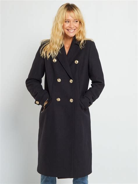 Manteau Long En Laine Avec Double Boutonnage Bleu Kiabi 4500€