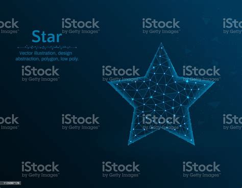 星符號向量插圖 在藍色背景上分級多邊形圖示 抽象設計插圖向量圖形及更多明星圖片 明星 星型 叢 Istock