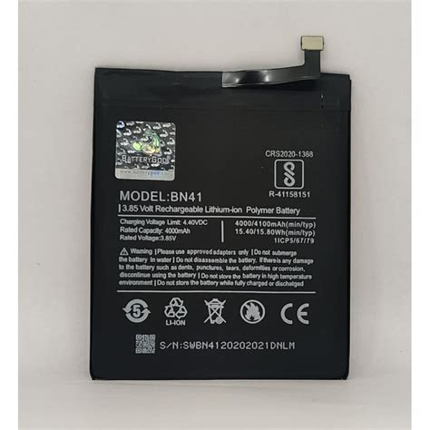 BATTERYGOD Full Capacity Proper 4000 MAh Battery For Xiaomi Redmi Note 4 BN41 BN 41