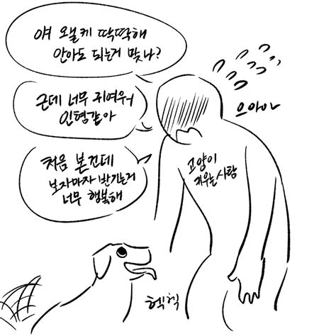 「고양이 키우는 사람과 강아지 키우는 사람이 서로 다른 종을 만났을때의 반」 수마の漫画