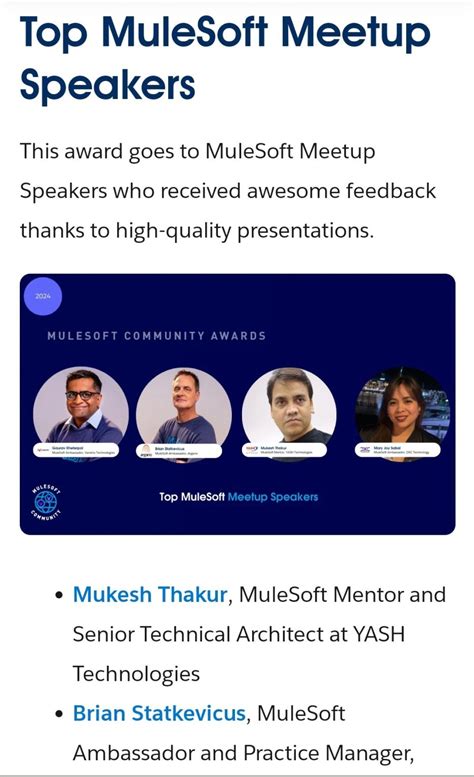 Mukesh Thakur On Linkedin Mulesoft Mulesoftcommunity Mulesoftdevelopers Yashtechnologies Yash