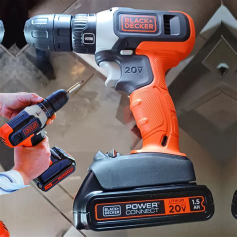 Black Decker Furadeira e Parafusadeira Sem Parafusadeira Luz de Led Potência e