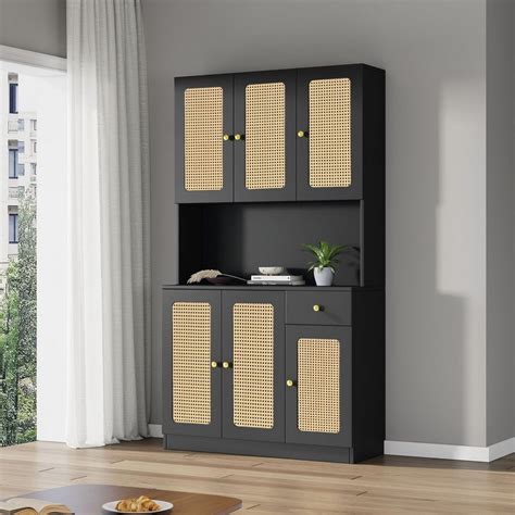Gotagee Sideboard Seitenschrank Rattantüren Modern Eingangsschrank