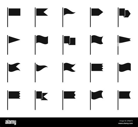 Different Waving Flag Icon Set Stock Vector Image And Art Alamy