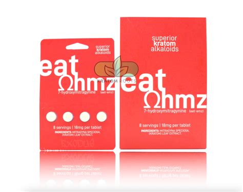Eat Ohmz By Exodus 7 Hydroxymitragynine Kratom Tablets 18mg