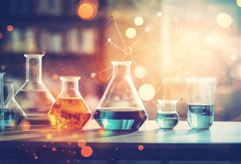 Premium Photo Laboratory Glassware And Petri Dish On Periodic