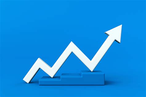 계단에서 위쪽 그래프 화살표 파란색 배경에 계단이 있는 흰색 화살표가 커지고 있습니다 간단한 흰색 그래프 성장과 증가의 개념 3