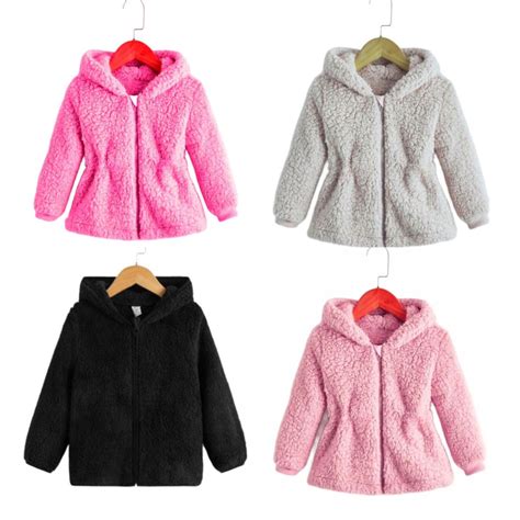 Blusa De Frio Menina Infantil Pelinho Capuz Feminina TOUCA Tedy