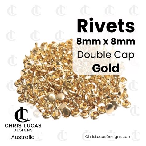 Gold Double Cap Rivets Chris Lucas Designs Australia