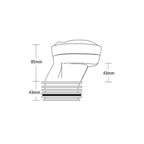 OFFSET MM WC CONNECTOR MODERN WC PANS Aqua Arab