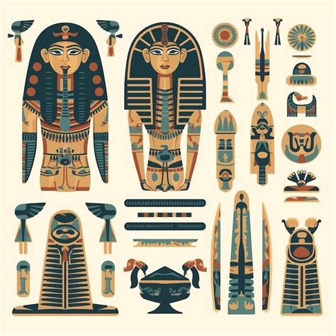 El Antiguo Egipto Vector Premium
