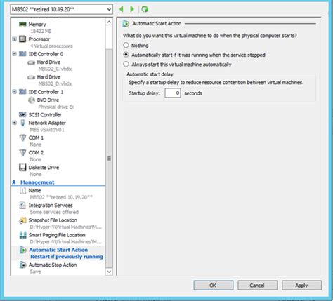 Hyper V Vm Immediatedelayed Startup Problems Sikich
