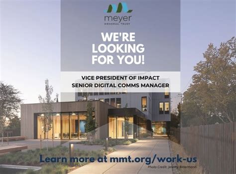 Meyer Memorial Trust On Linkedin Meyer Is Hiring For Two Important